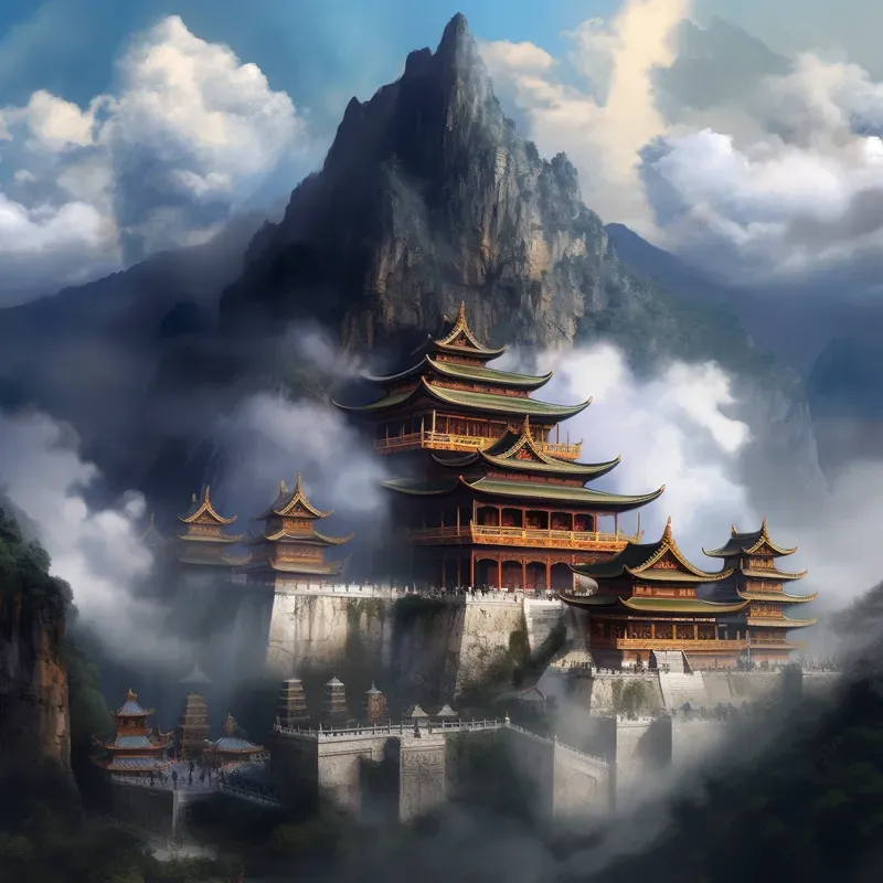 Ancient Architecture Scenery Artworks Midjourney Prompt | PromptBase