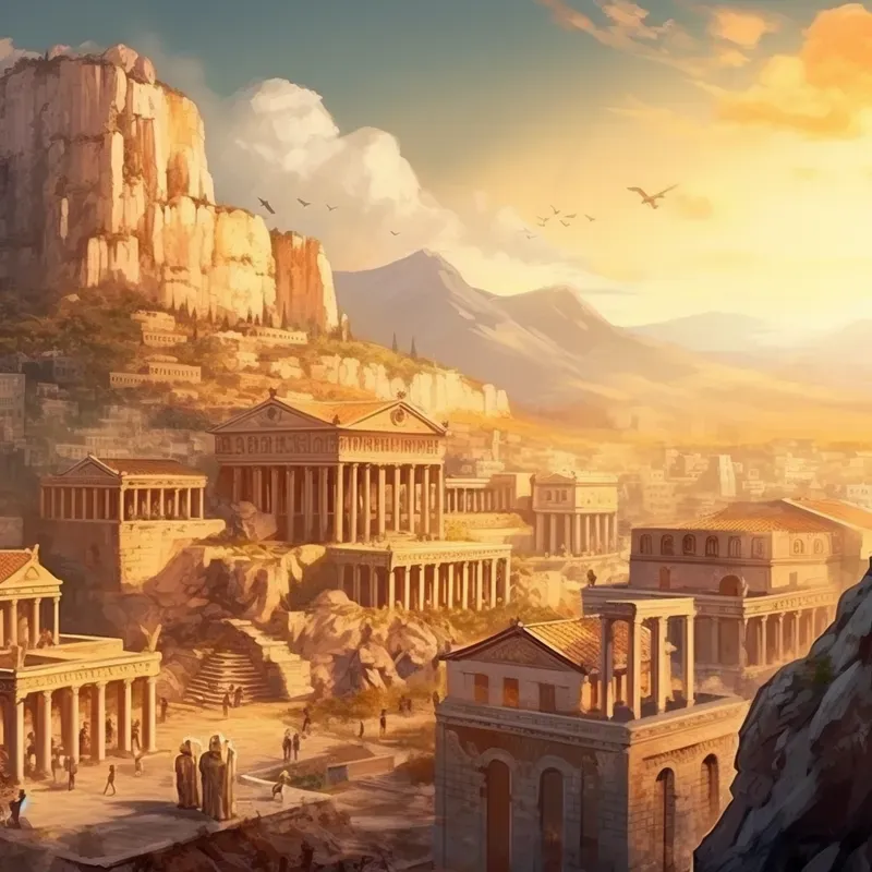 Ancient Architecture Scenery Artworks Midjourney Prompt | PromptBase