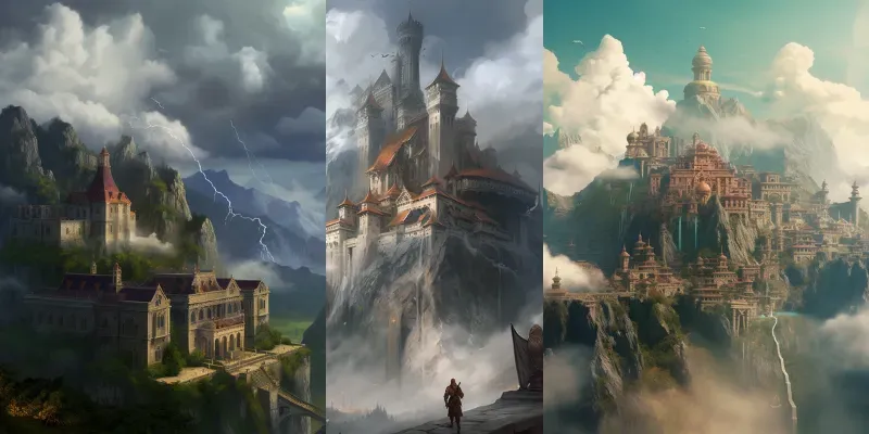 Ancient Architecture Scenery Artworks Midjourney Prompt | PromptBase