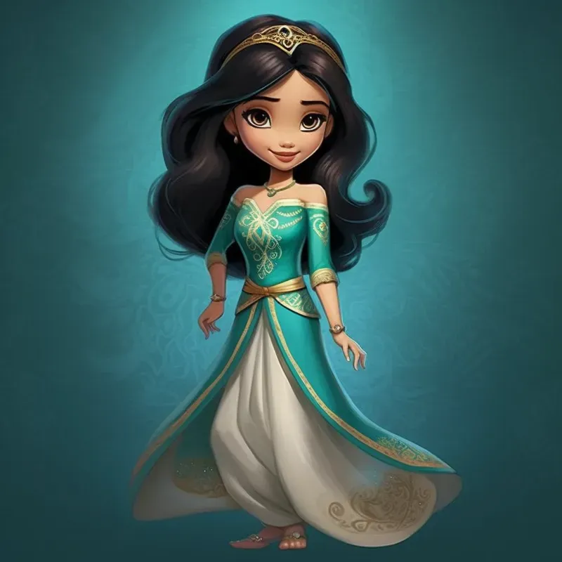Disney Princesses Chibi Style Midjourney Prompt | PromptBase
