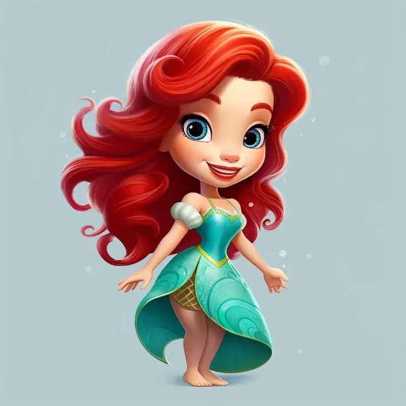 Chibi Disney Princesses Ariel