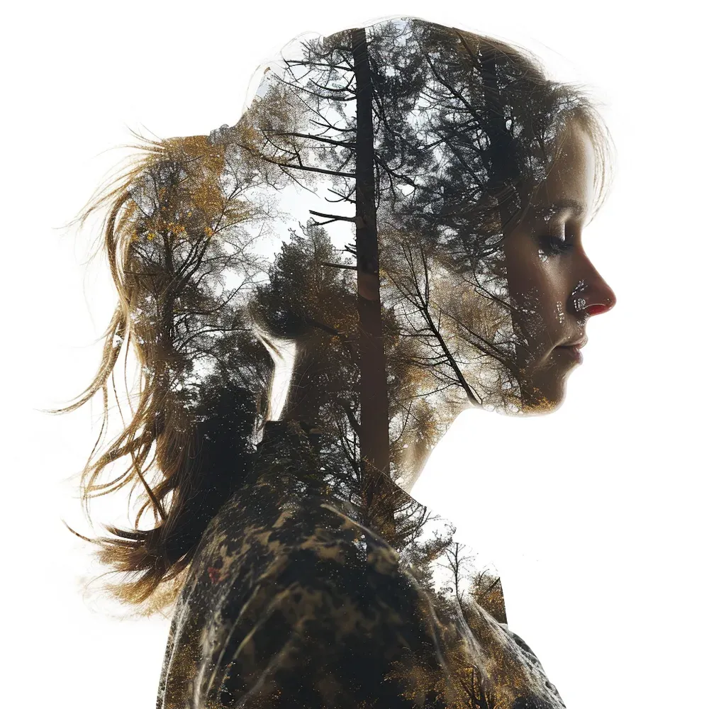 Double Exposure Photos Midjourney Prompt | PromptBase