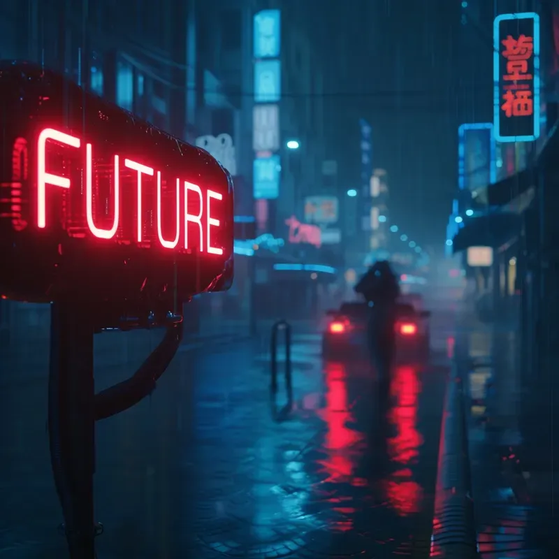 Neon Glowing Cyberpunk Signs With Text Midjourney Prompt | PromptBase