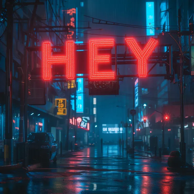 Neon Glowing Cyberpunk Signs With Text Midjourney Prompt | PromptBase