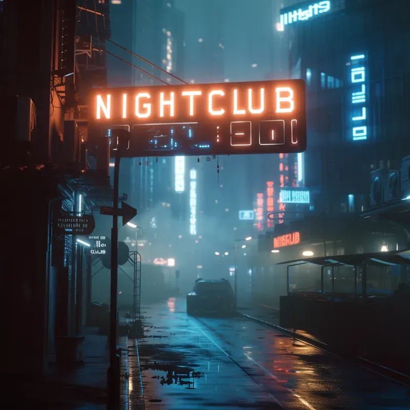 Neon Glowing Cyberpunk Signs With Text Midjourney Prompt | PromptBase
