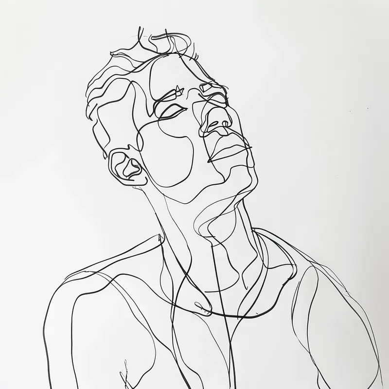 Simple Black Line Art Midjourney Prompt | PromptBase