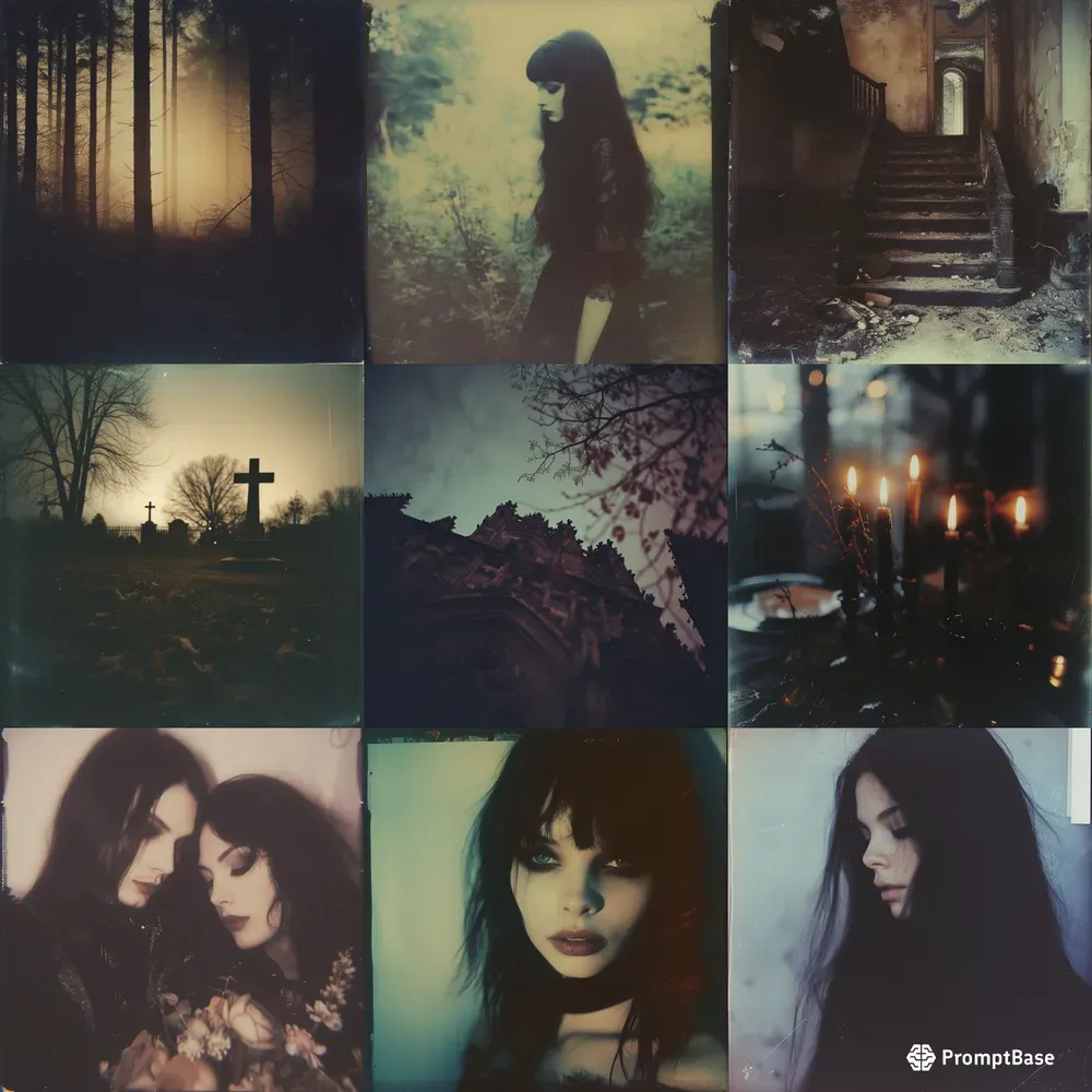 Goth Nocturne Dark Aesthetic Midjourney Prompt | PromptBase