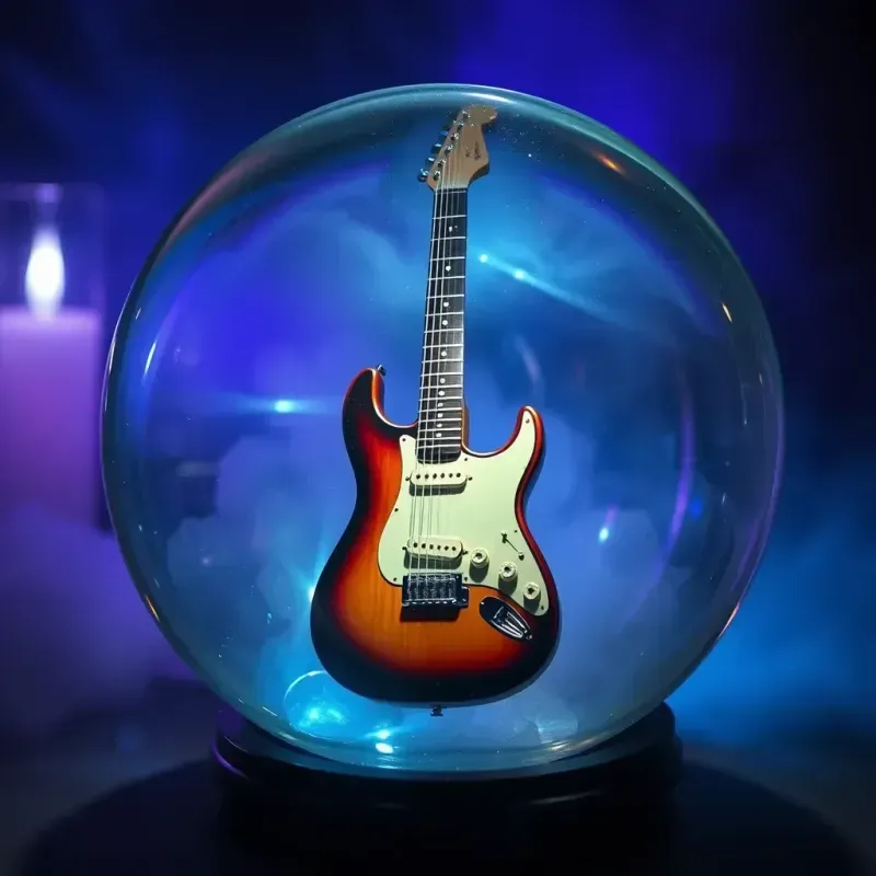 Musical Instruments In The Crystal Balls FLUX Prompt | PromptBase