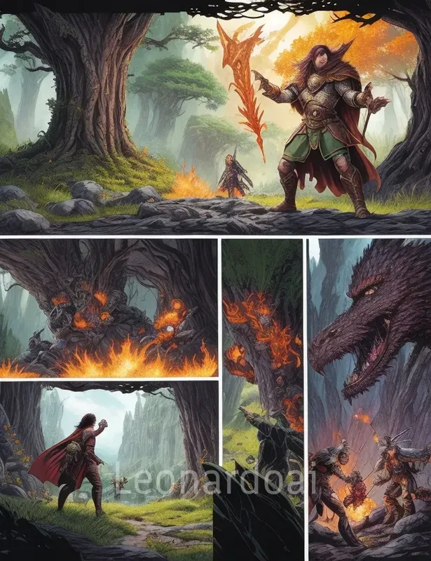 Stunning Comic Book Pages Leonardo Ai Prompt | PromptBase