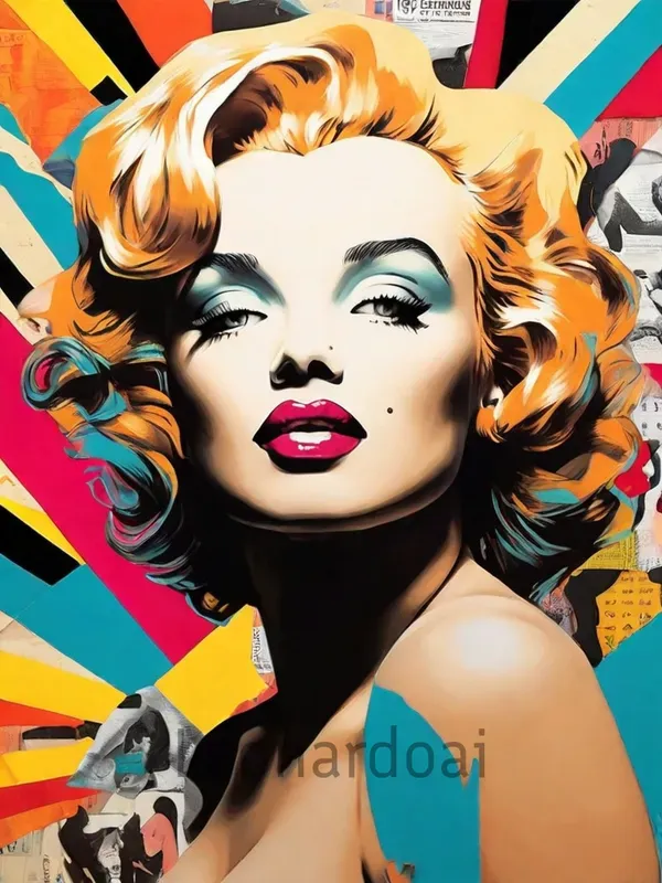 Vibrant Pop Art Collage Posters Leonardo Ai Prompt | PromptBase