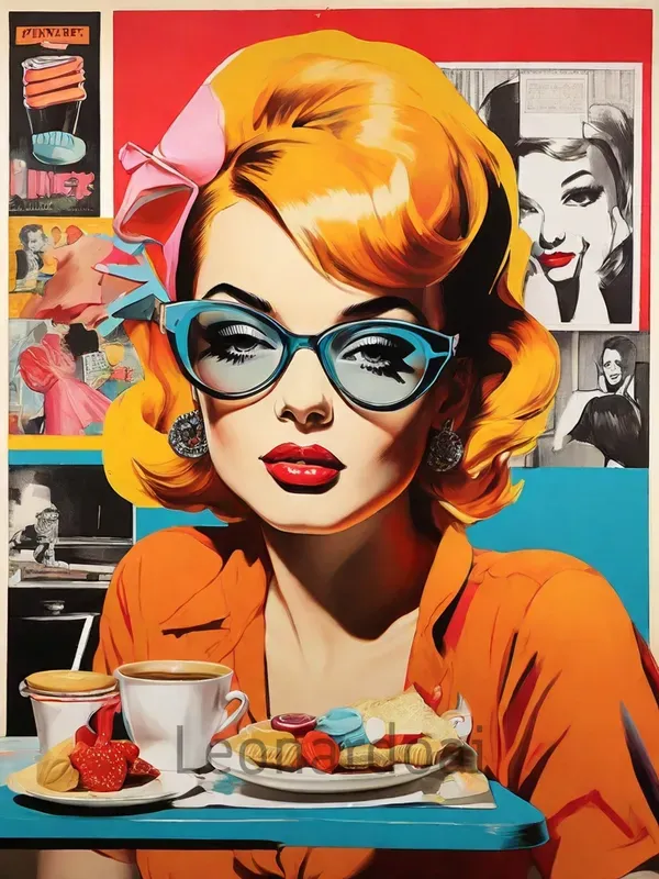 Vibrant Pop Art Collage Posters Leonardo Ai Prompt | PromptBase