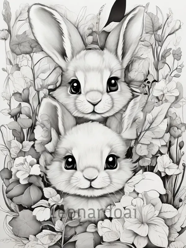 Cute Kawaii Coloring Book Page Generators Leonardo Ai Prompt | PromptBase