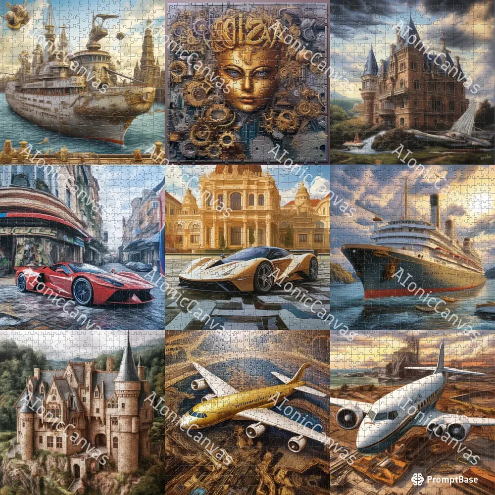 Creative Titanium Puzzles Midjourney Prompt | PromptBase