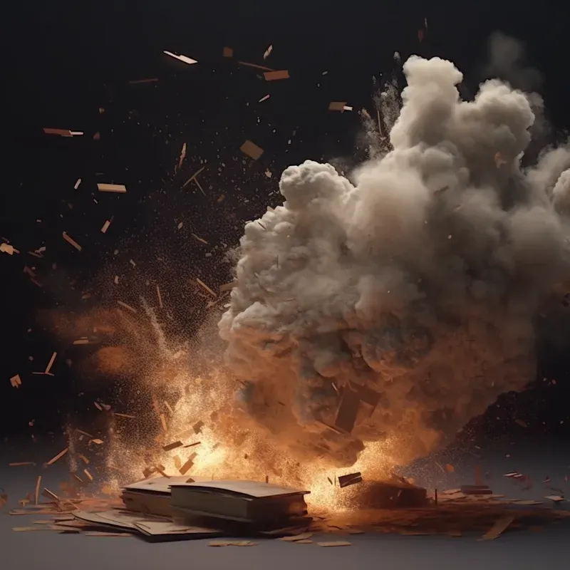 Flames Smoke Explosions Midjourney Prompt | PromptBase