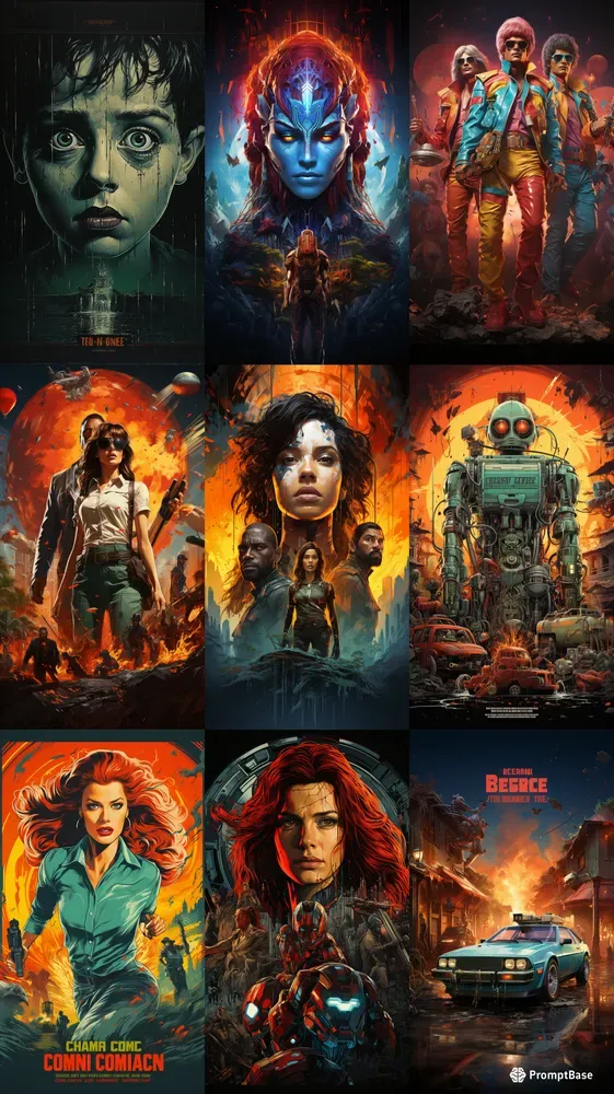 1980s Retro Movie Posters Midjourney Prompt | PromptBase