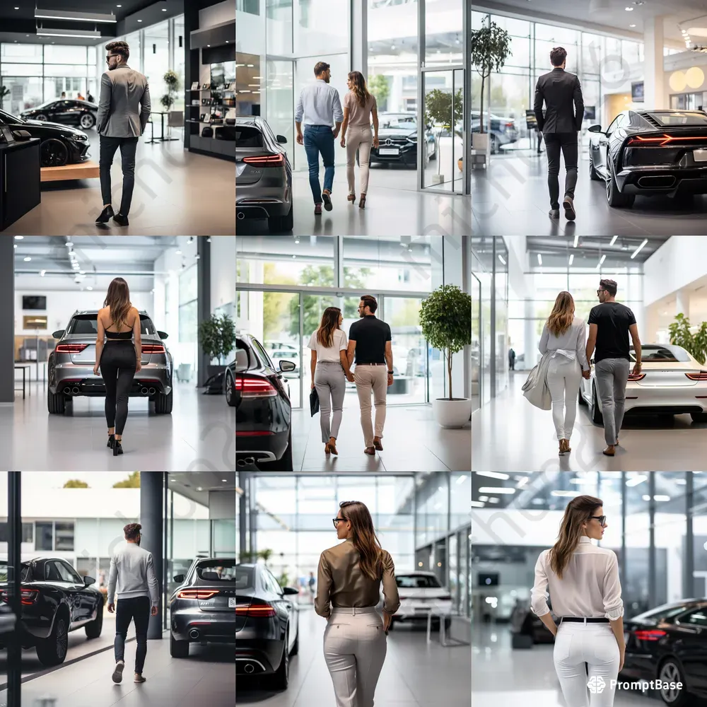 Customers Visit Car Showrooms Midjourney Prompt | PromptBase