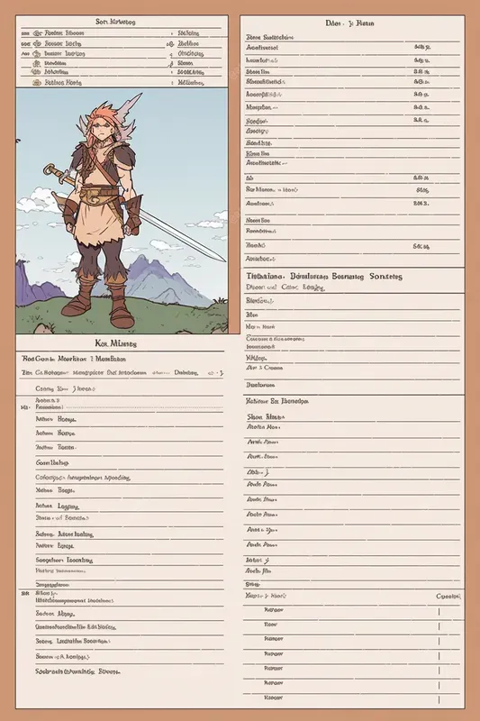 D And D Character Sheets Midjourney Prompt | PromptBase