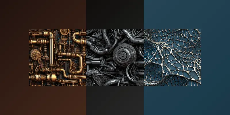 Biomech Seamless Textures Midjourney Prompt | PromptBase