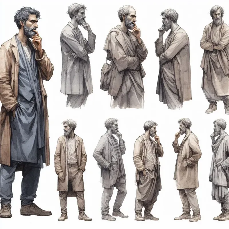 Academic Art Character Sheets DALL·E Prompt | PromptBase