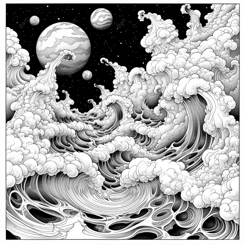 Dmt Zentangle Coloring Art Midjourney Prompt | PromptBase