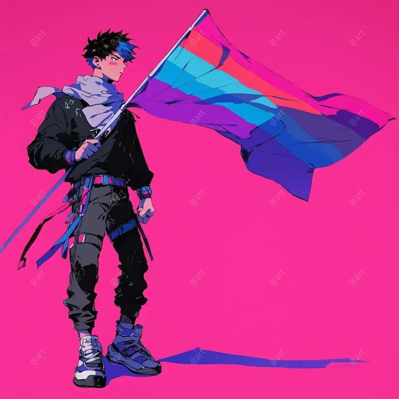 Inclusive Pride Anime Art Midjourney Prompt | PromptBase
