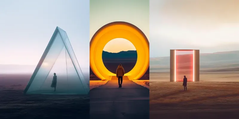 Creative Portal Shapes Midjourney Prompt | PromptBase