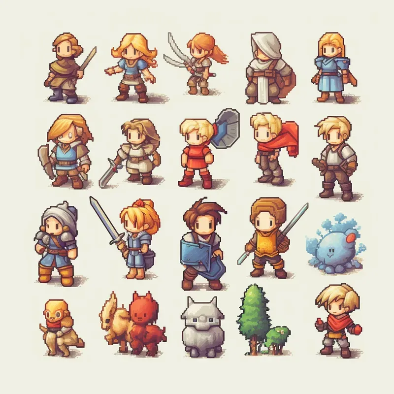 Old Style RPG Characters Midjourney Prompt | PromptBase