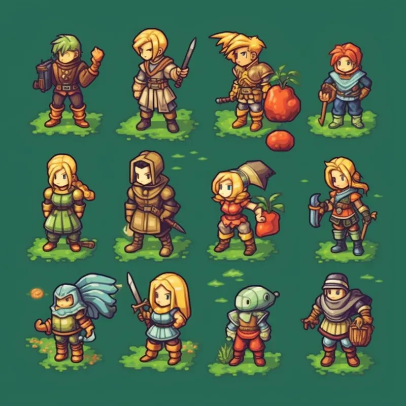 Old Style RPG Characters Midjourney Prompt | PromptBase