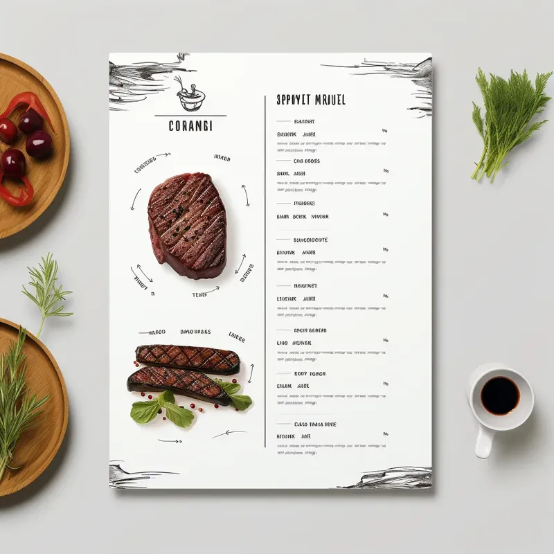 Menu Mockups For Restaurants Midjourney Prompt | PromptBase