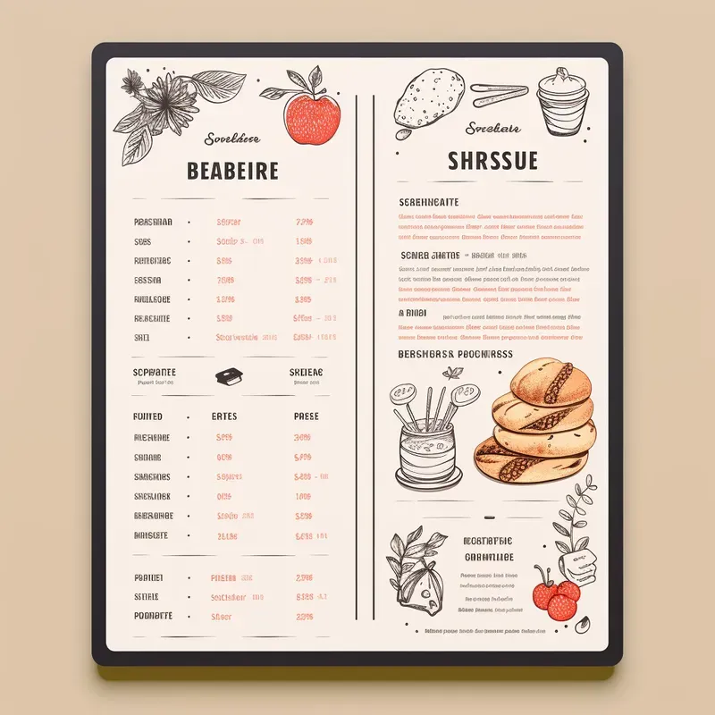 Menu Mockups For Restaurants Midjourney Prompt | PromptBase