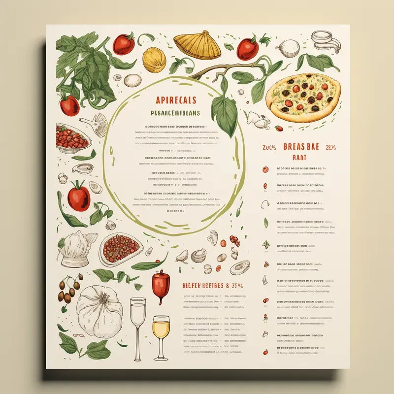 Menu Mockups For Restaurants Midjourney Prompt | PromptBase