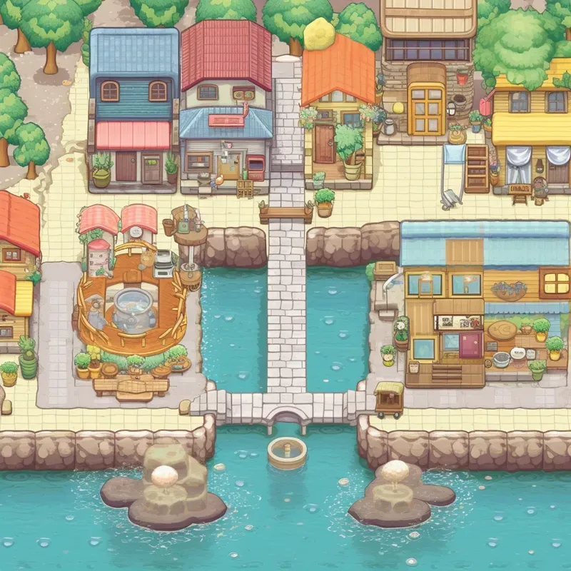 2D Game Map Grounds Midjourney Prompt | PromptBase