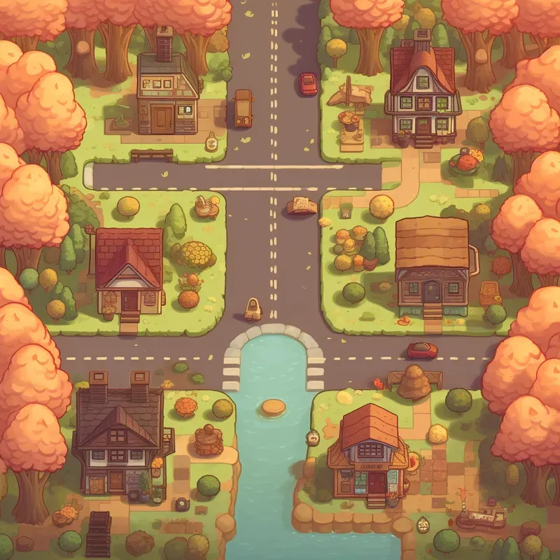 2D Game Map Grounds Midjourney Prompt | PromptBase