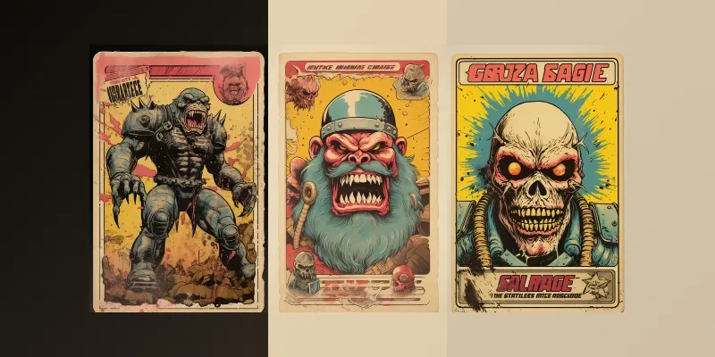 Super Mutant Game Cards Midjourney Prompt | PromptBase