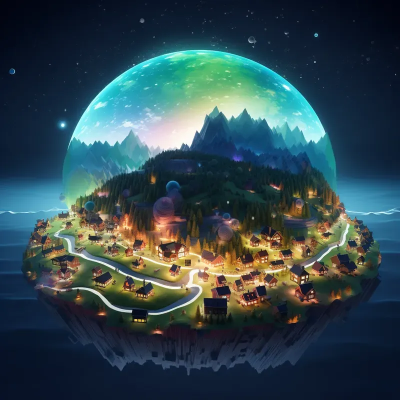 Tiny Planets Midjourney Prompt | PromptBase