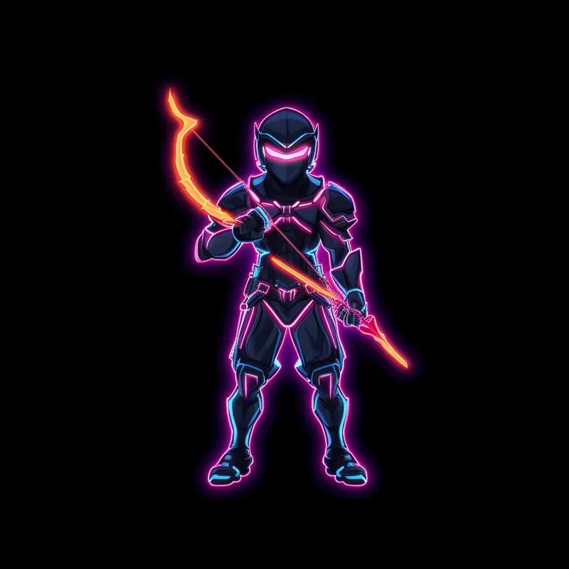 Neon RPG Characters Midjourney Prompt | PromptBase
