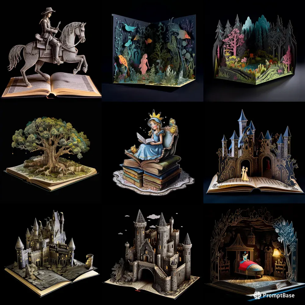 Crazy Storybook Paper Art Midjourney Prompt | PromptBase