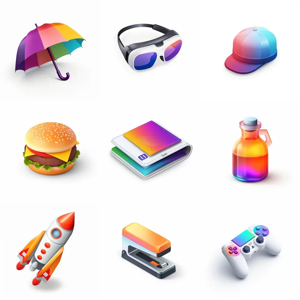 Apple Style 3D Icons Midjourney Prompt | PromptBase