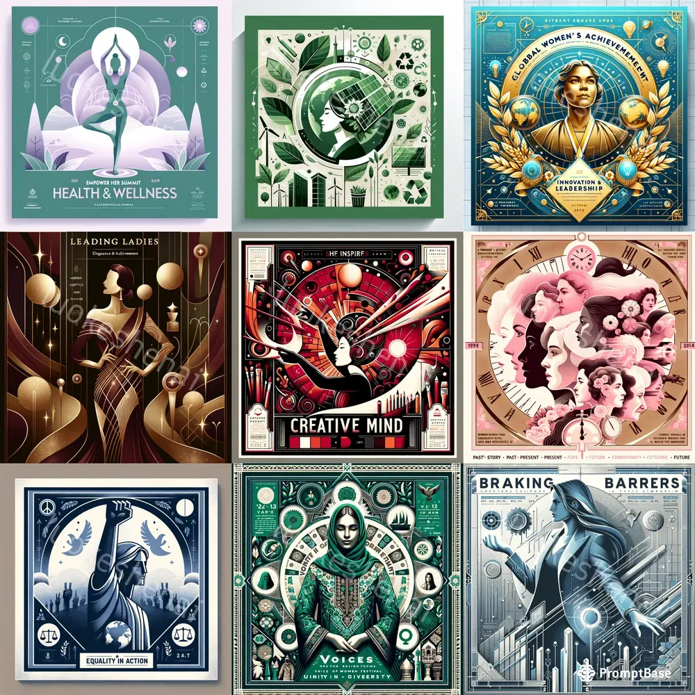 Female Achievement Resonance Posters DALL·E Prompt | PromptBase