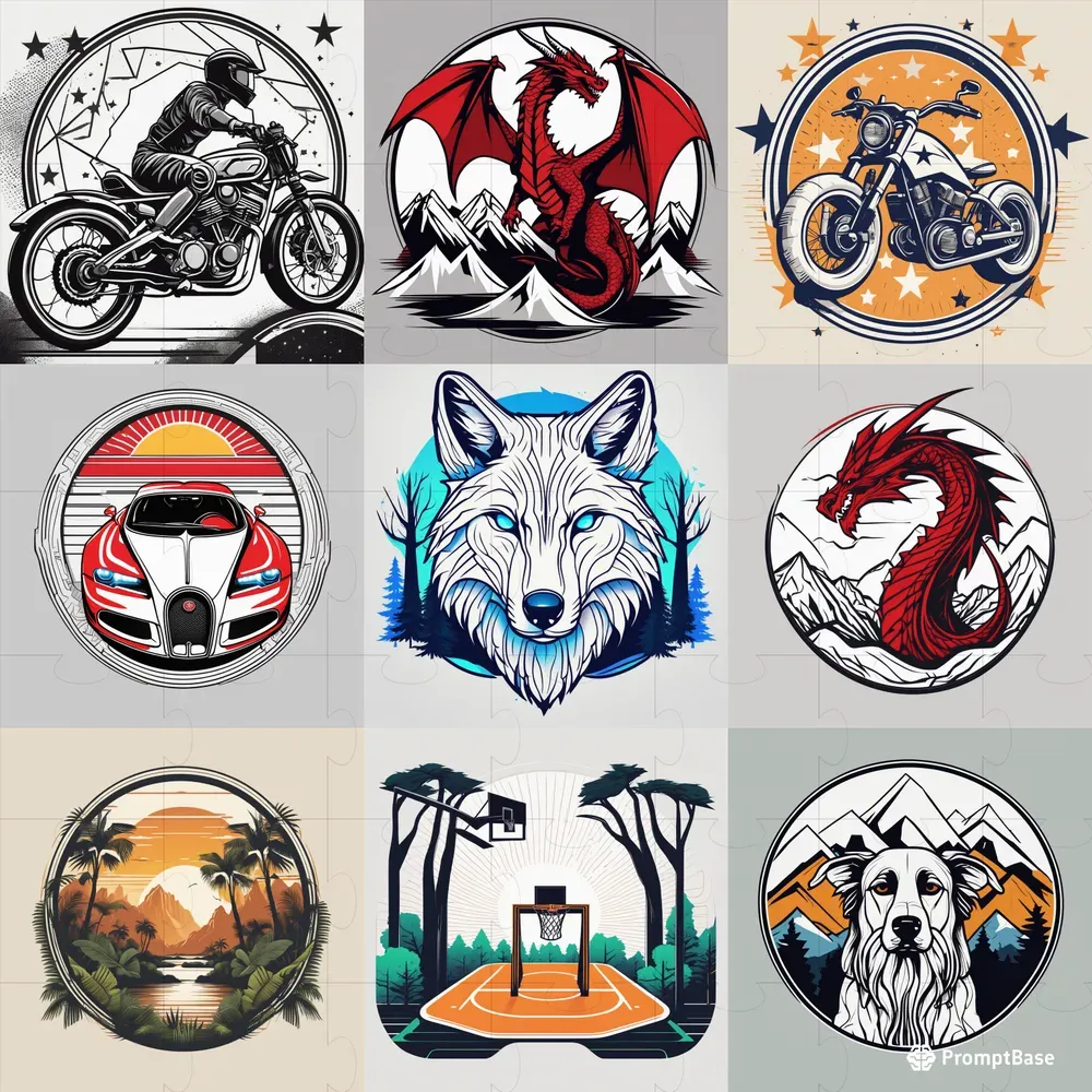 Simple Vector Logo Designs Stable Diffusion Prompt | PromptBase