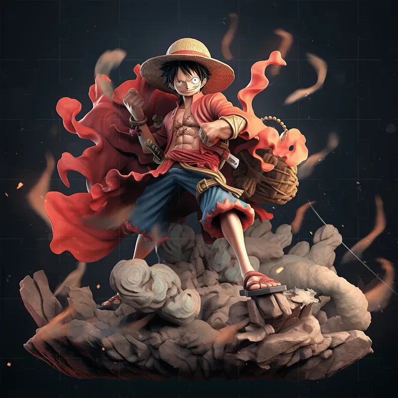 3D One Piece Epic Statues Midjourney Prompt | PromptBase