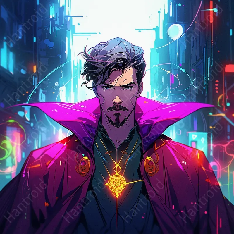 Neon Marvel Cyberpunk Heroes Midjourney Prompt | PromptBase