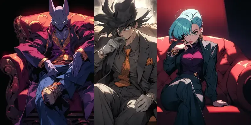 Mafia Boss Dragon Ball Epic Fusions Midjourney Prompt | PromptBase