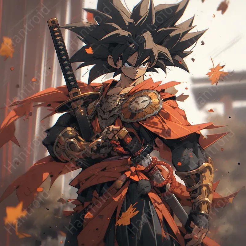 Samurai Dragon Ball Fusions Midjourney Prompt | PromptBase