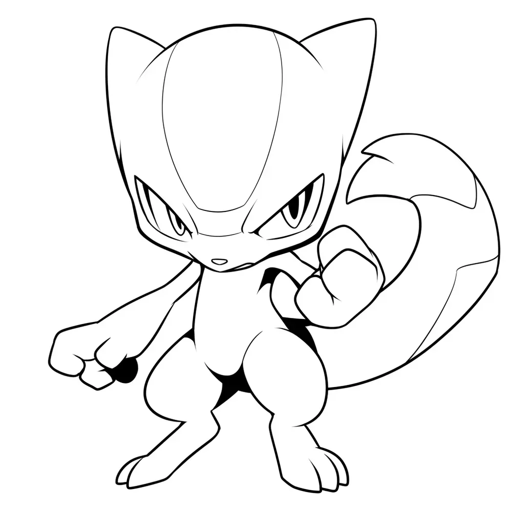 Pokemon Coloring Pages Mega Mewtwo X [2025]