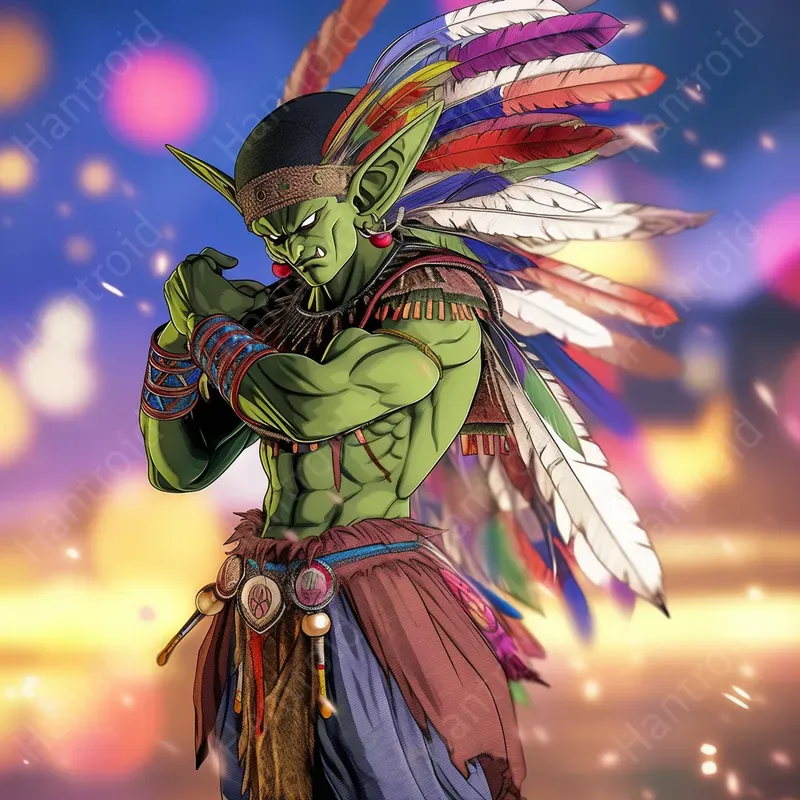 American Native Fusion Dragon Balls Midjourney Prompt | PromptBase