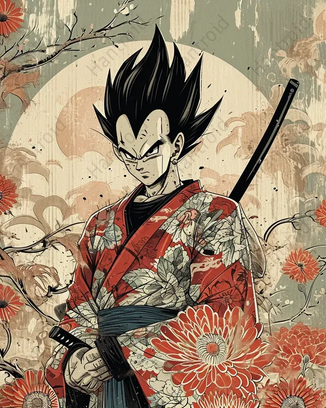 Samurai Dragon Ball Fusion Delights Midjourney Prompt | PromptBase