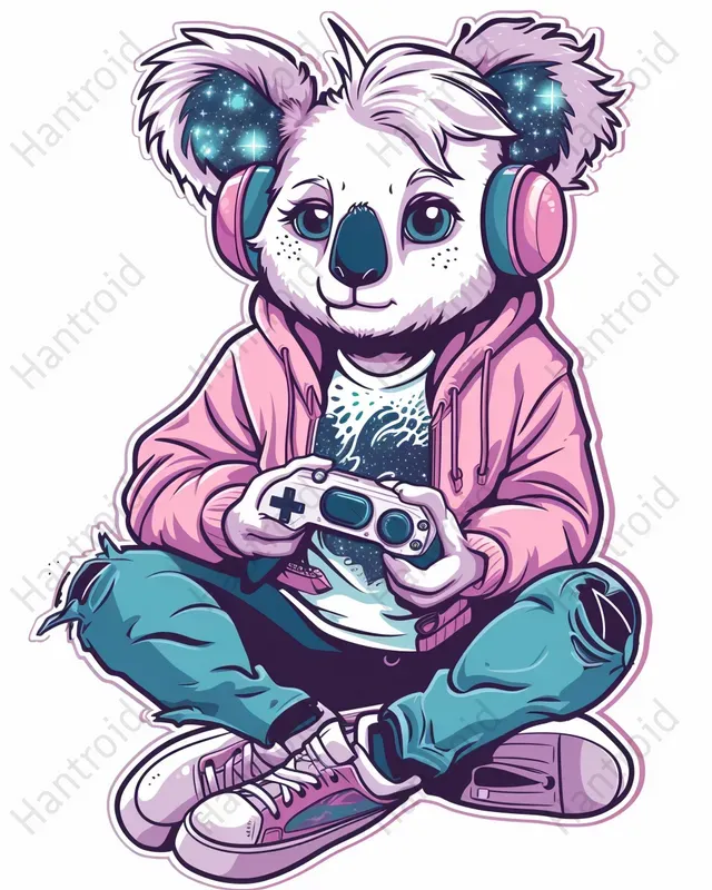 Cosmic Furry Gamer Girl Stickers Midjourney Prompt | PromptBase