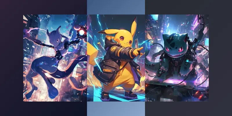 Epic Cyberpunk Pokemon Fusions Midjourney Prompt | PromptBase