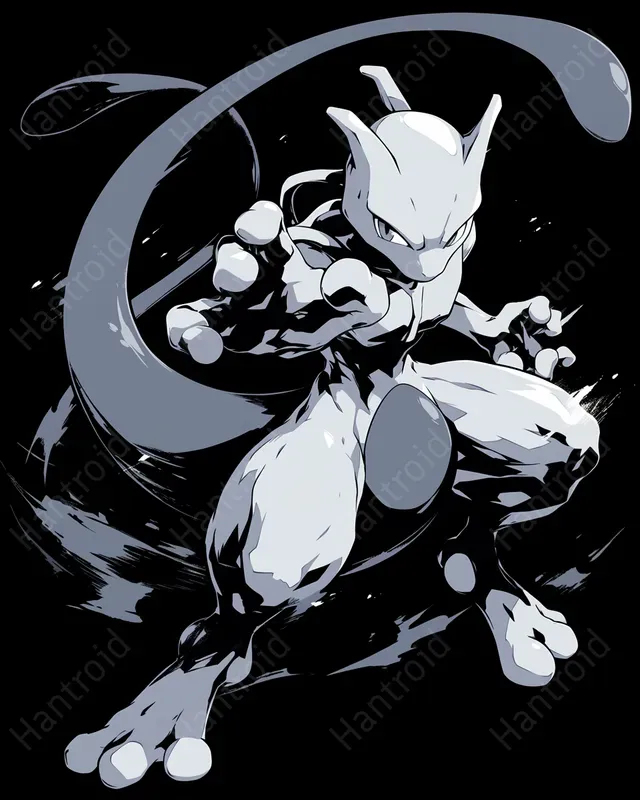 Pokemon Monochrome Elegances Midjourney Prompt | PromptBase